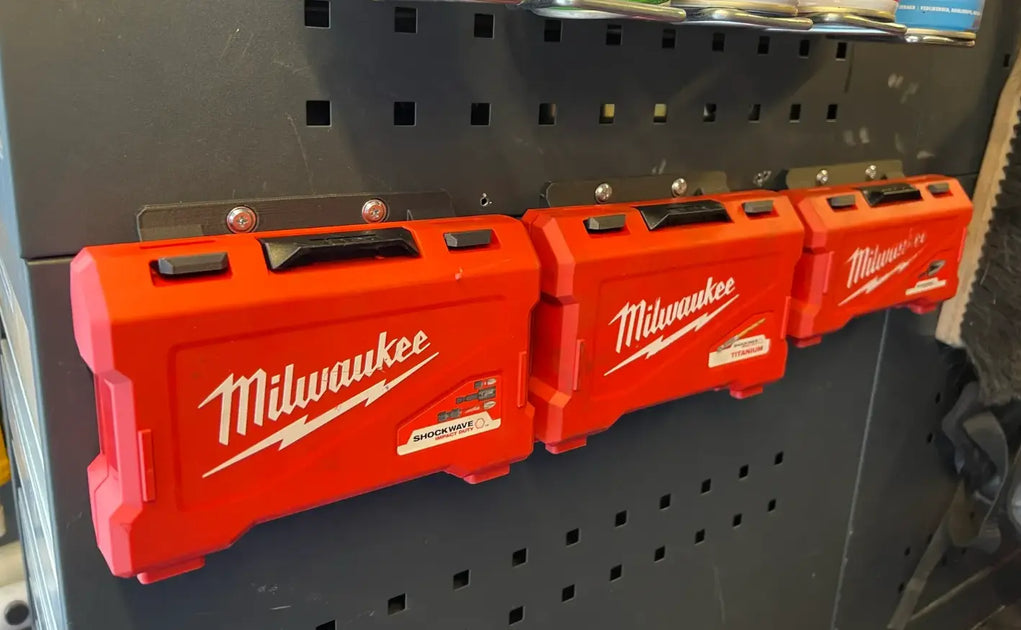 Milwaukee Shockwave Drill Bit Holder Wall Mount Vertical Storage ...
